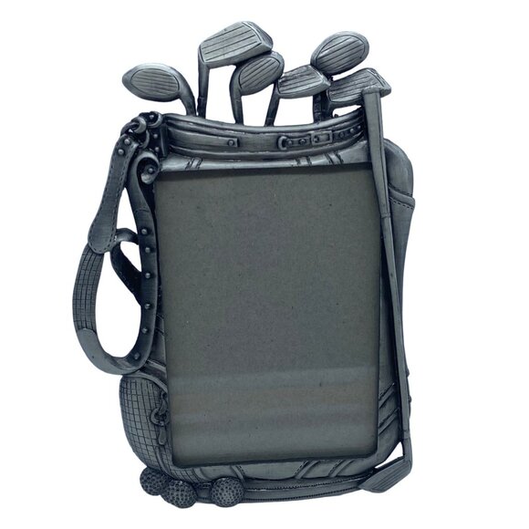 Accents | Golfthemed Pewter Picture Frame Vintage Golf Clubs Bag Design ...